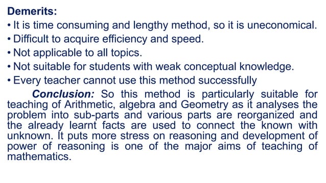 Analytic & synthetic Method | PPTX | Education