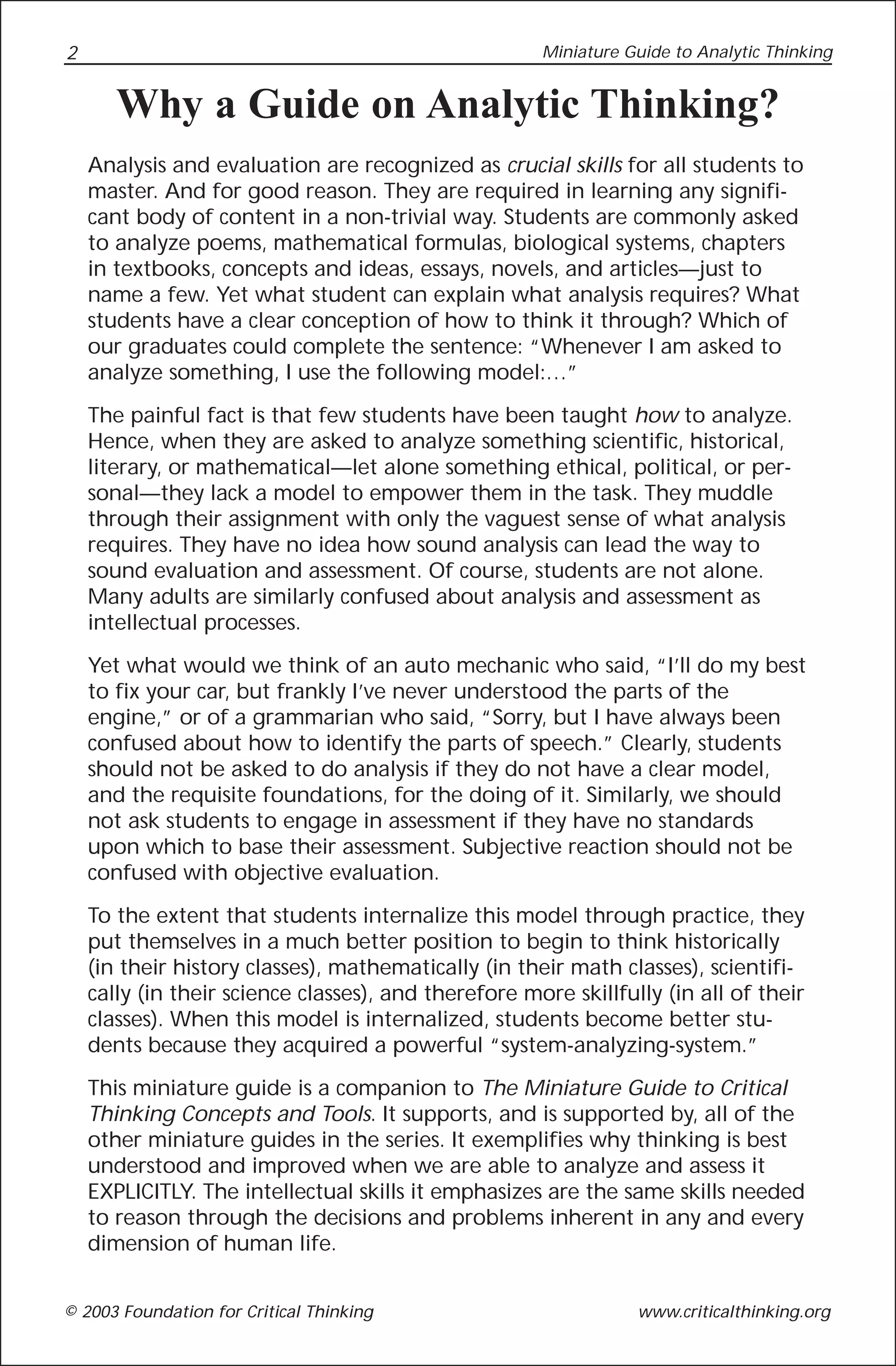 English 102 Analytic Thinking | PDF