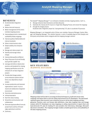 Analytix Mapping Manager Datasheet | PDF