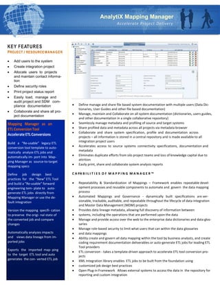 Analytix Mapping Manager Datasheet | PDF