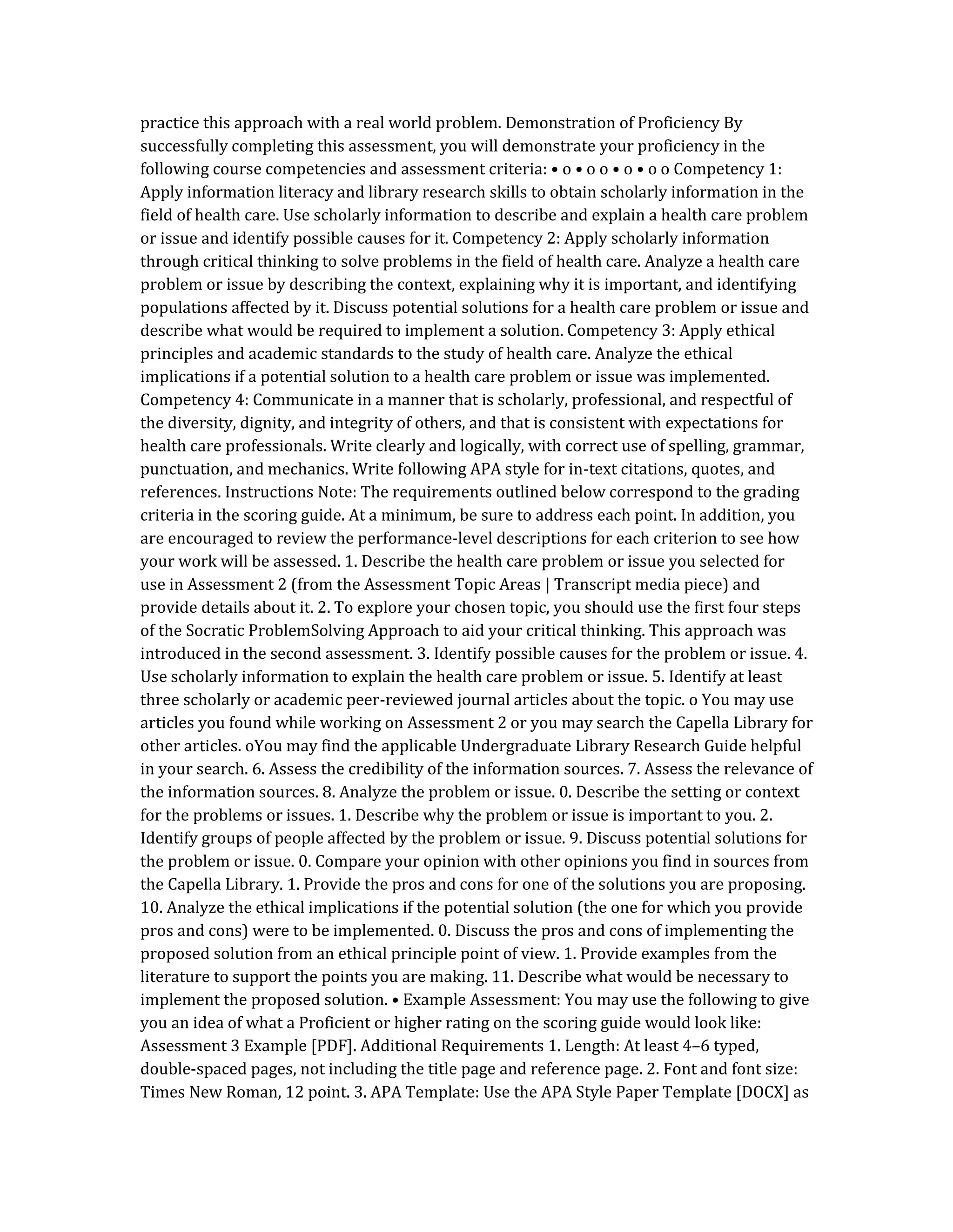 Analyze a Current Health Care Problem or Issue.docx