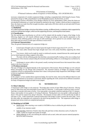 Analyze and design of suspension bridge using sap2000 | PDF