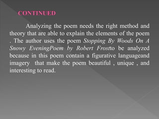Analyzed poem | PPT