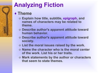 Analyze fiction irony | PPT