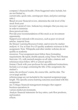 Analyze how capital structure decision making practices impact ...