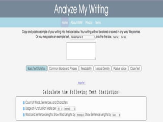 Analyze my Writing | PPT