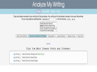 Analyze my Writing | PPT