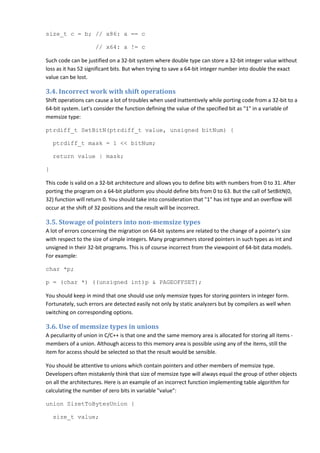 Comparison of analyzers' diagnostic possibilities at checking 64-bit code | PDF