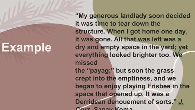 Analyze theme used in a particular text (.pptx