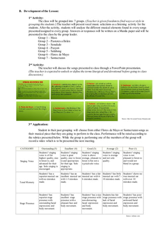 Analyze the musical elements of lowland vocal and instrumental music ...