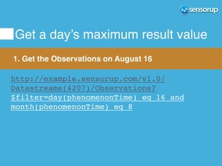 Analyze Your Smart City: Build Sensor Analytics with OGC SensorThings ...