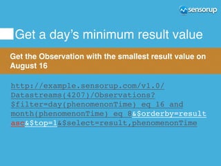 Analyze Your Smart City: Build Sensor Analytics with OGC SensorThings ...