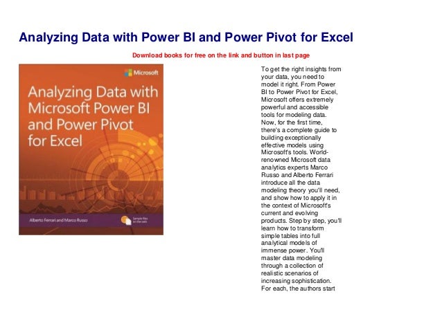 Analyzing Data with Power BI and Power Pivot for Excel