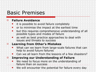Analyzing Project Failure Modes: Lessons learnt from the field | PPT ...
