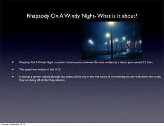 Analyzing 20th century poetry | PPT