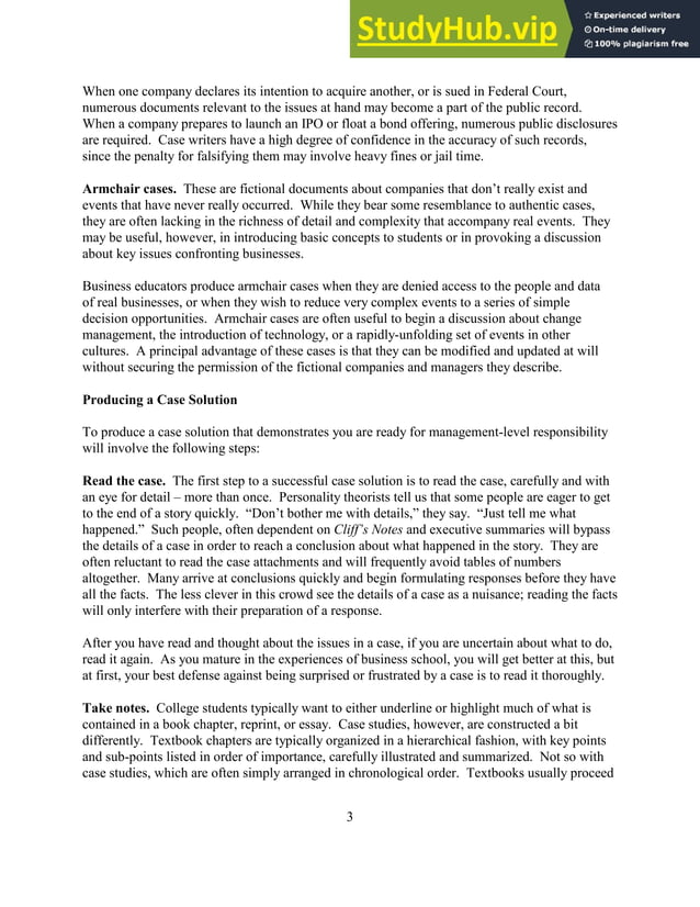 Analyzing A Case Study | PDF