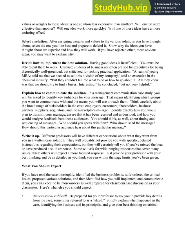 Analyzing A Case Study | PDF