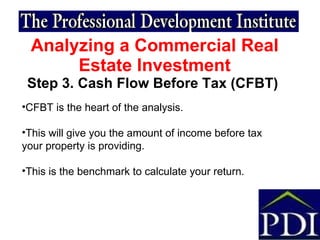 Analyzing a commercial real estate investment | PPT