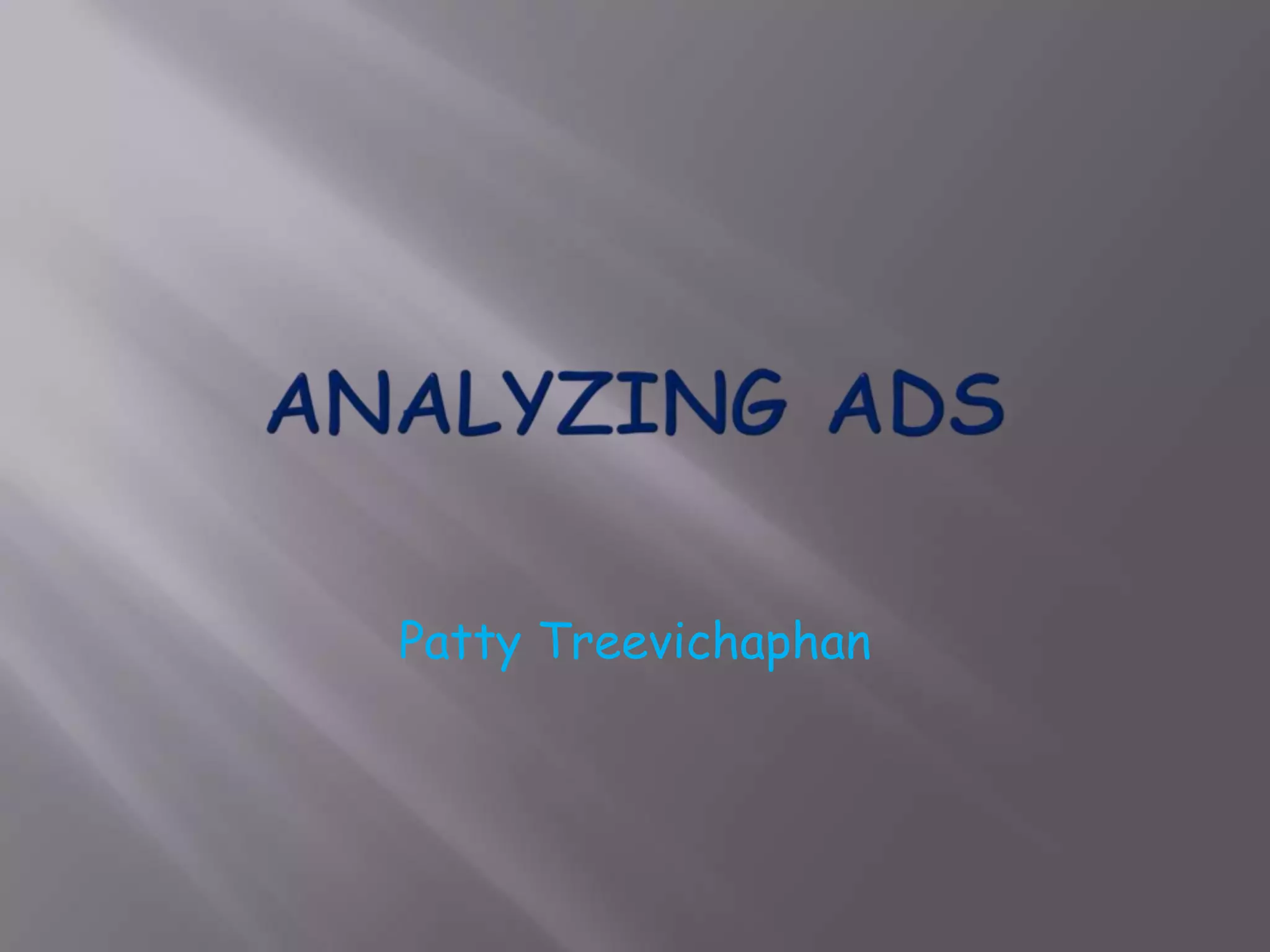 Analyzing ads | PPT