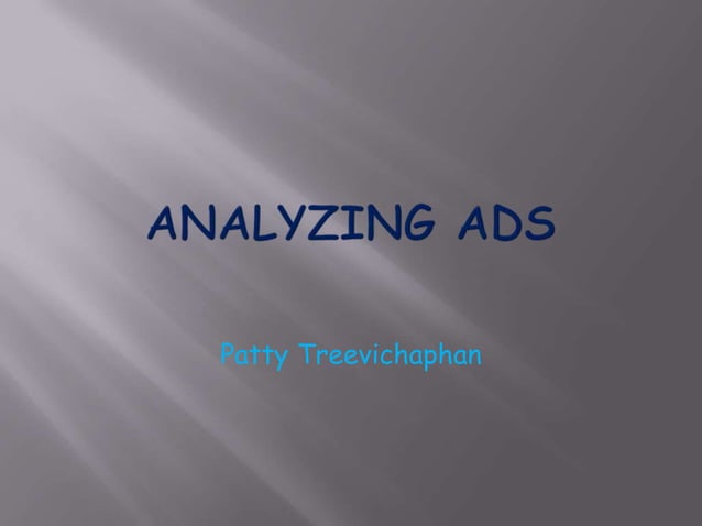 Analyzing ads | PPTX
