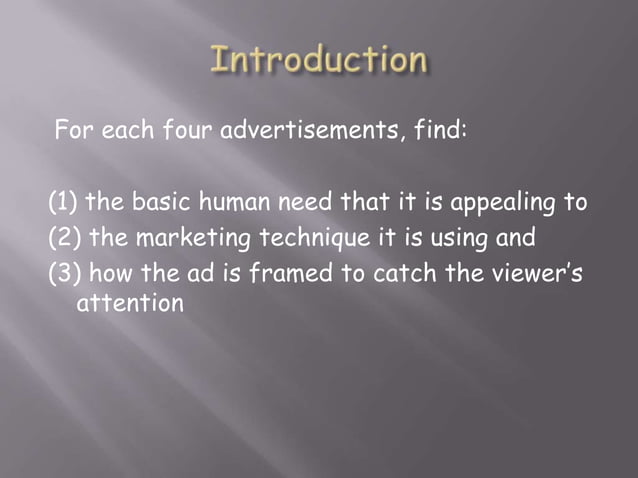 Analyzing ads | PPT