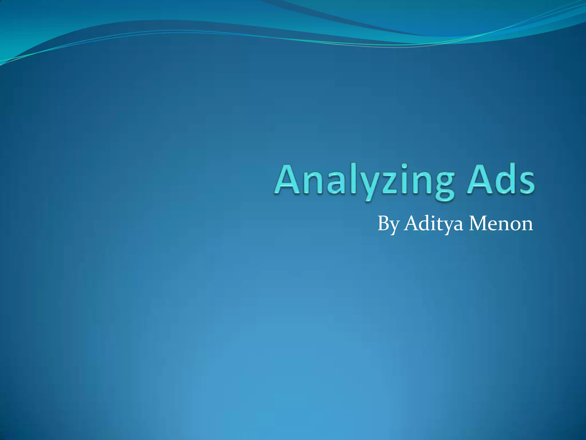 Analyzing ads | PPTX