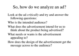 Analyzing Advertisements | PDF | Advertising Industry | Industries
