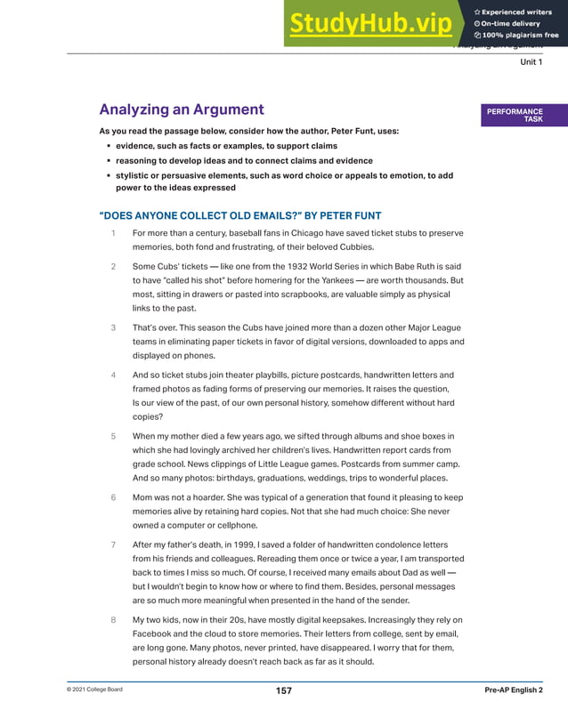 Analyzing An Argument | PDF | Scrapbooking | Arts and Crafts