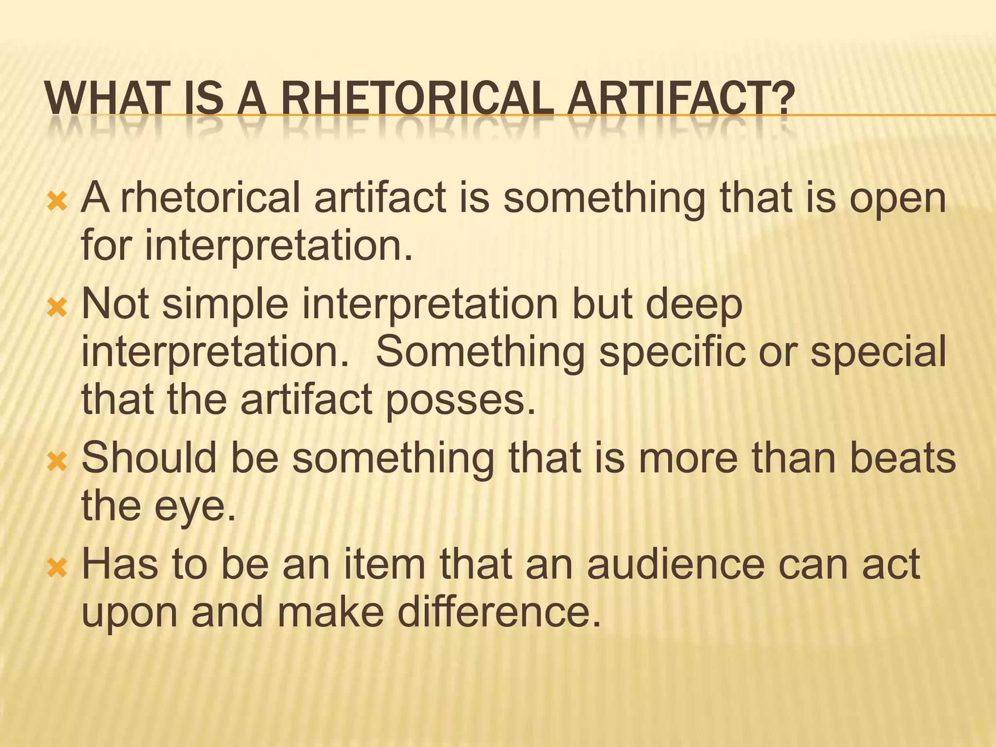Analyzing an artifact | PPTX