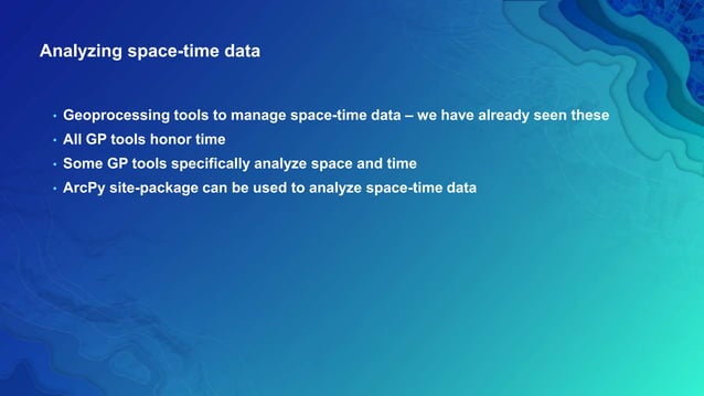 Analyzing and mapping space-time data | PPT