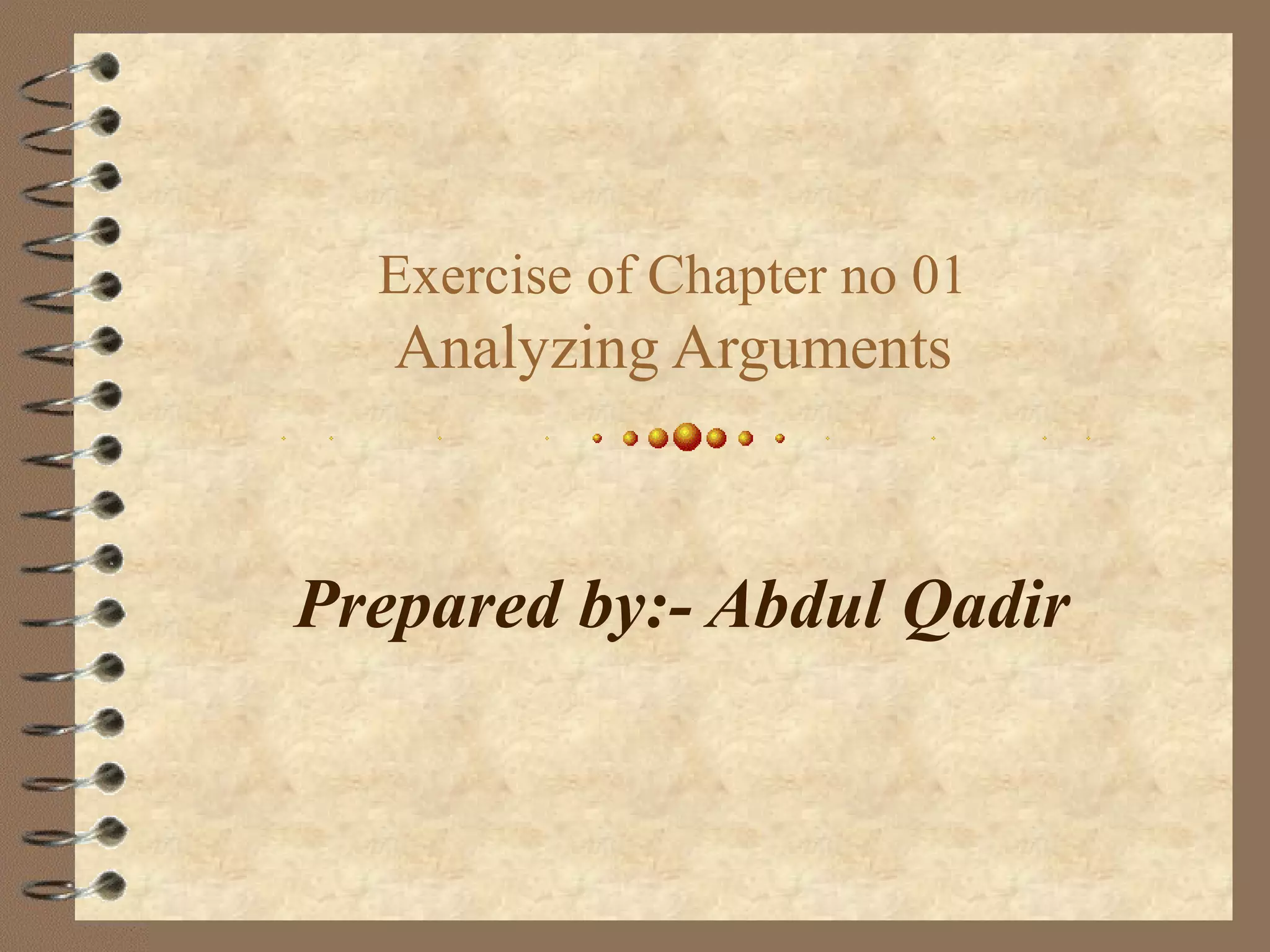 Analyzing Arguments Ppt