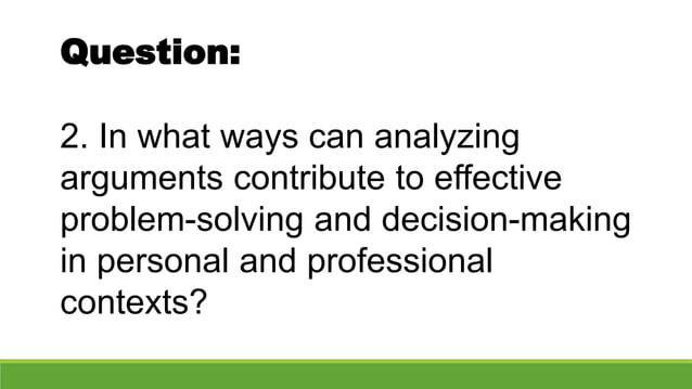 Analyzing Arguments PowerPoint presentation | PPTX