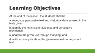 Analyzing Arguments PowerPoint presentation | PPTX