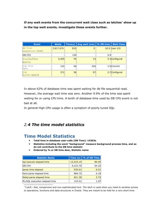 Analyzing awr report | DOC