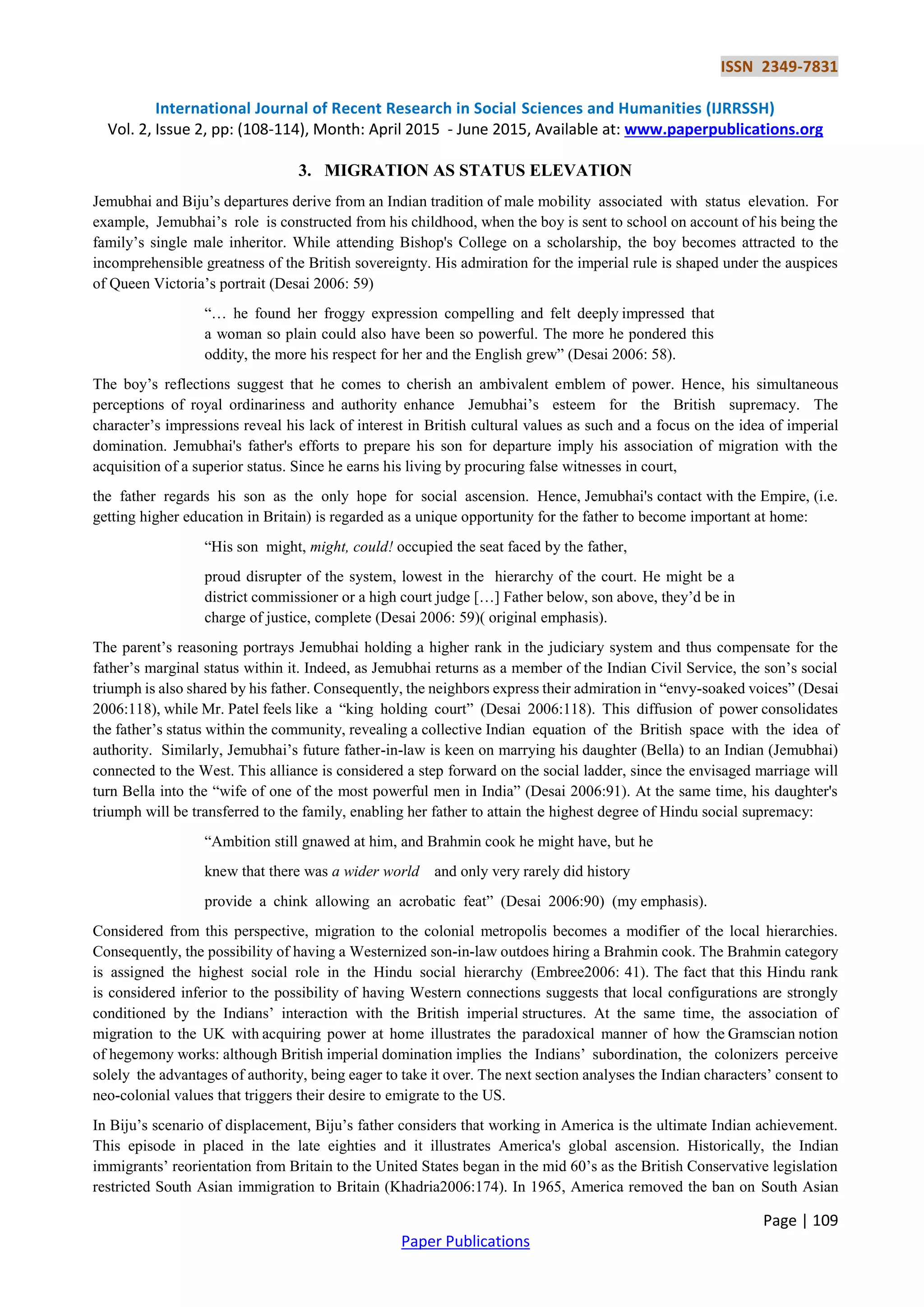 Analyzing British & American Hegemonies in ‘The Inheritance of Loss’ By ...