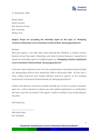Standard Chartered Bank Letterhead