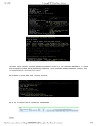 Analyzing dhc pv6 stateful and stateless | PDF