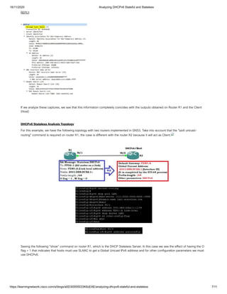 Analyzing dhc pv6 stateful and stateless | PDF