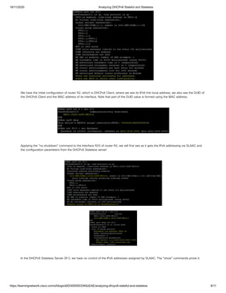 Analyzing dhc pv6 stateful and stateless | PDF