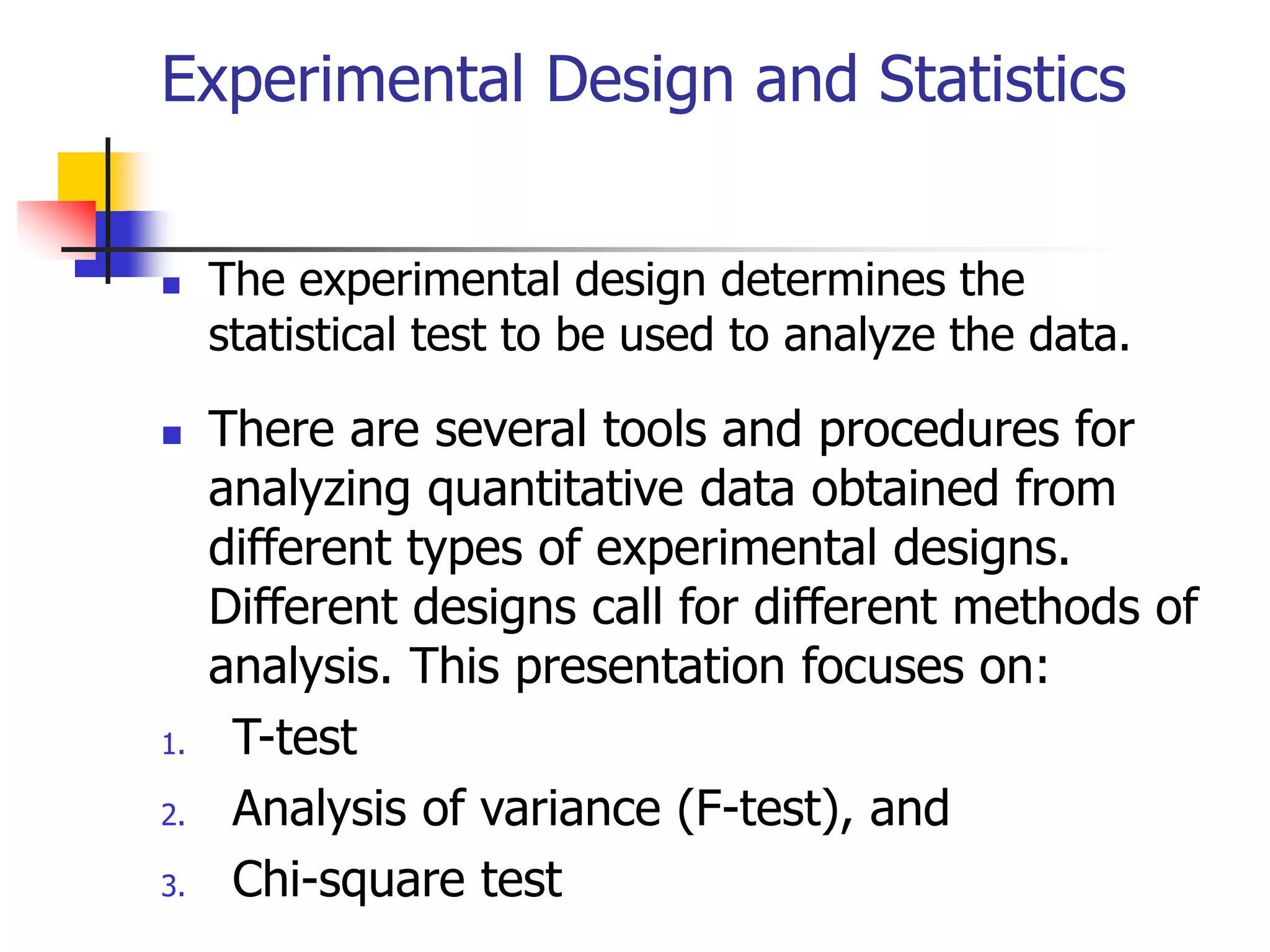 Analyzing experimental research data | PPTX