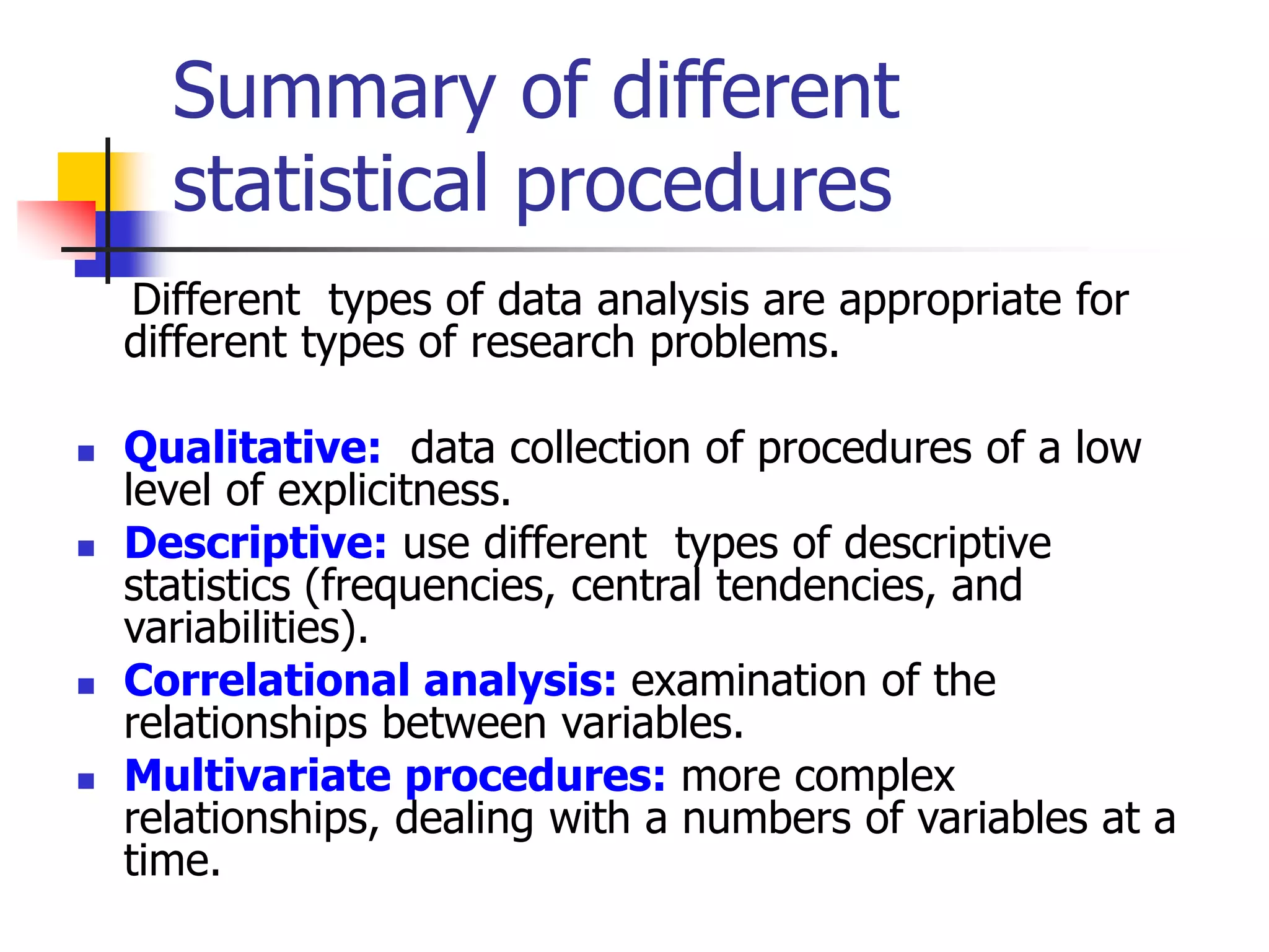 Analyzing experimental research data | PPTX