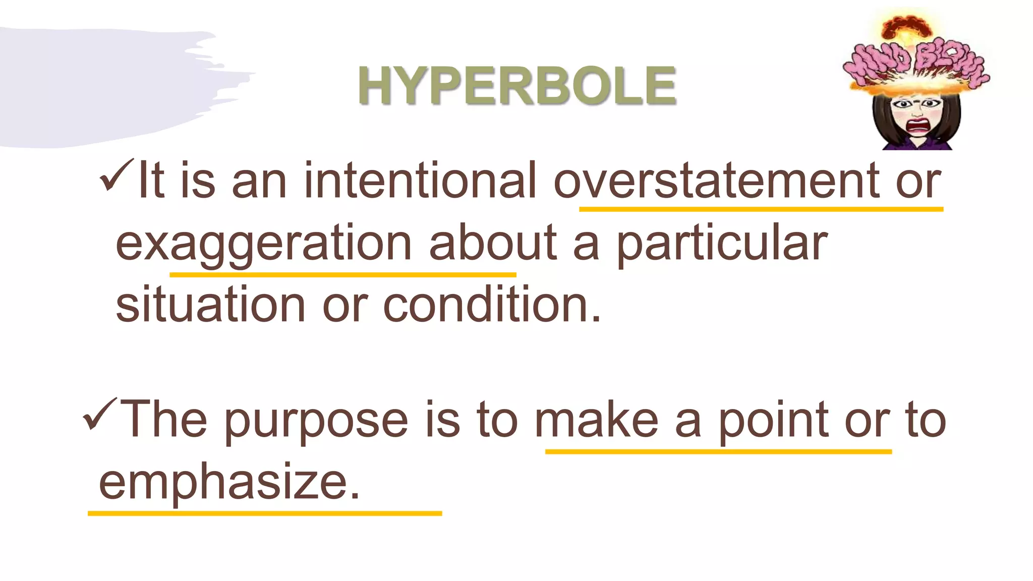 Analyzing figures of speech hyperbole and irony | PPTX