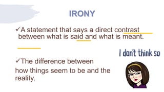 Analyzing figures of speech hyperbole and irony | PPTX