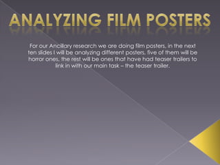 Analyzing Film Posters | PPT