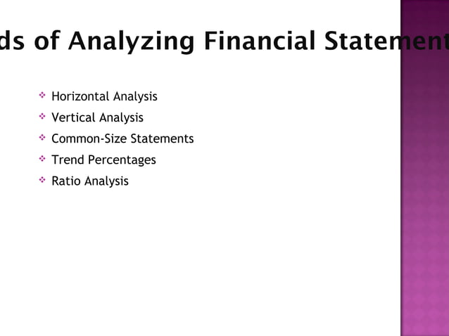 Analyzing Financial Statements | PPT