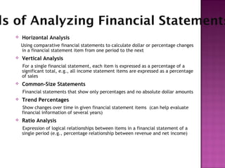 Analyzing Financial Statements | PPT