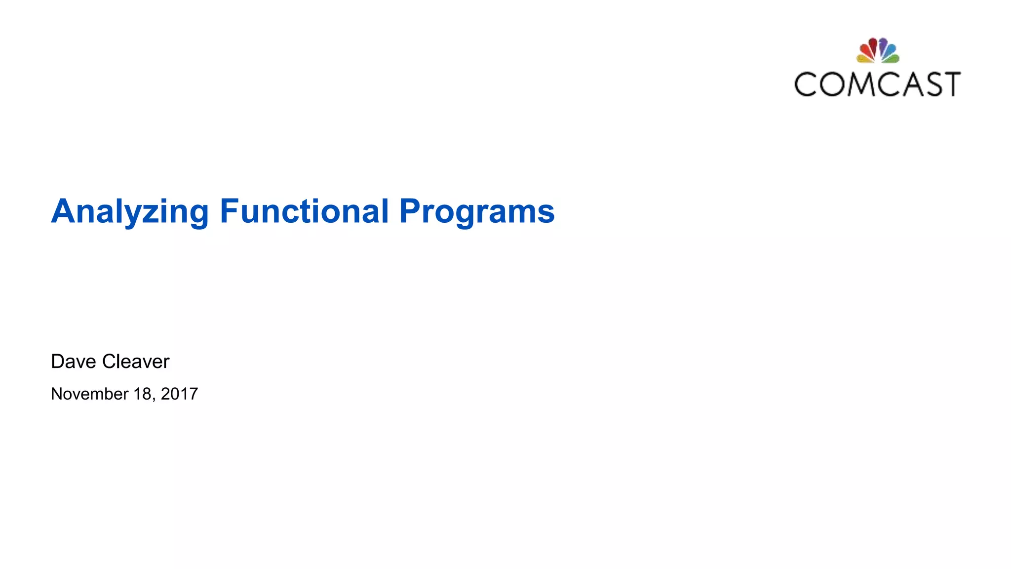 Analyzing Functional Programs | PPT