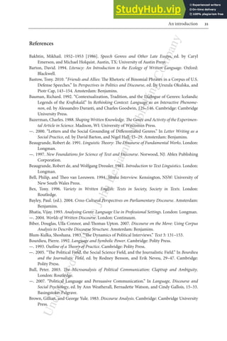 Analyzing Genres In Political Communication An Introduction | PDF