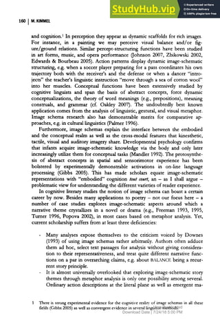 Analyzing Image Schemas In Literature | PDF