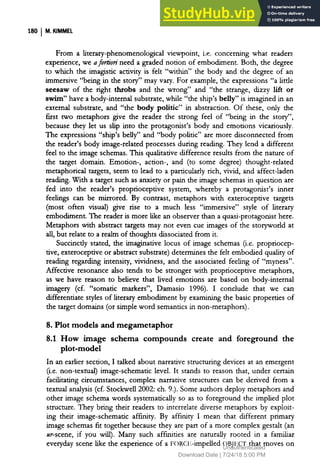 Analyzing Image Schemas In Literature | PDF